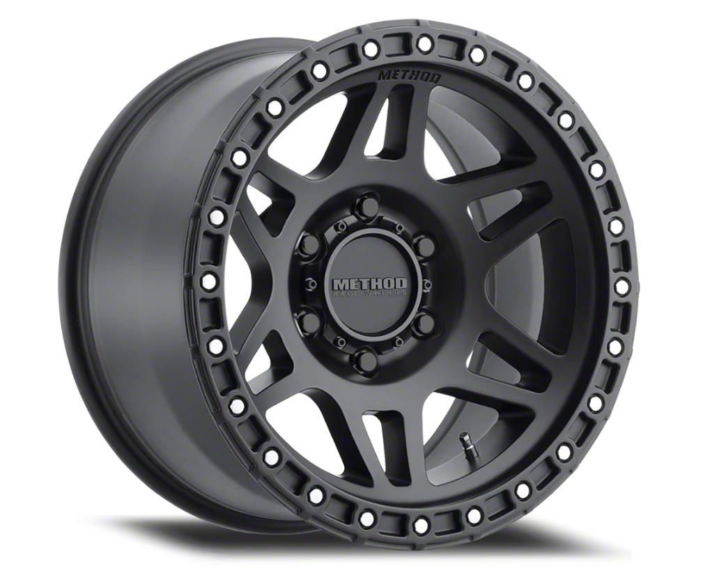 Method Race Wheels Bronco MR312 Matte Black with Gloss Black Lip 6-Lug ...