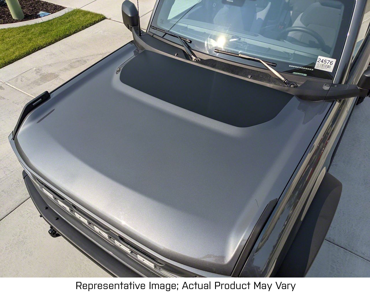 Bronco Hood Decal; Carbon Fiber (21-24 Bronco) - Free Shipping