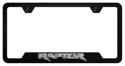 Bronco Raptor License Plate Frame; Black (Universal; Some Adaptation ...