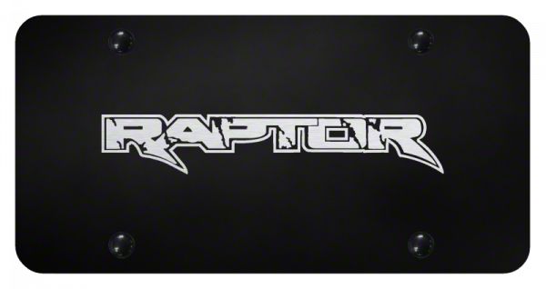 Bronco Raptor License Plate; Black (Universal; Some Adaptation May Be ...