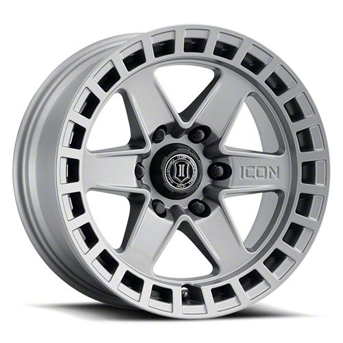 ICON Alloys Bronco Raider Titanium 6-Lug Wheel; 17x8.5; 6mm Offset ...