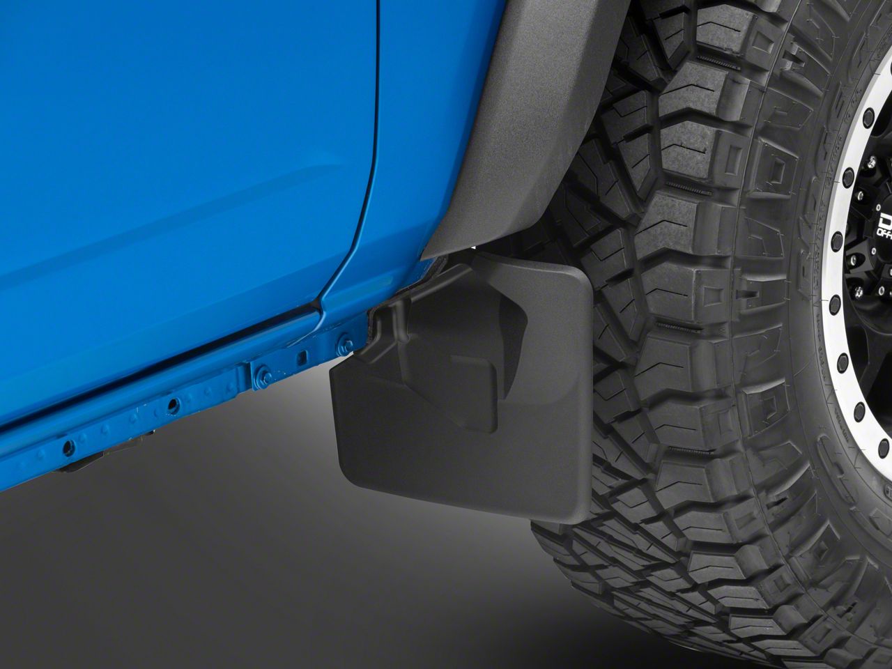 Weathertech Bronco No-Drill Mud Flaps; Front and Rear; Black 110148 ...
