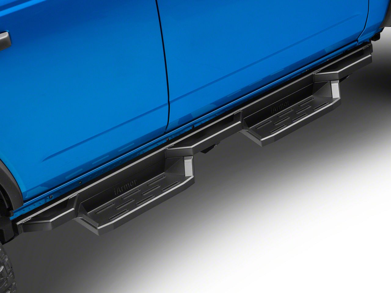 Bronco Square Tube Drop Style Nerf Side Step Bars; Matte Black (21-24 ...