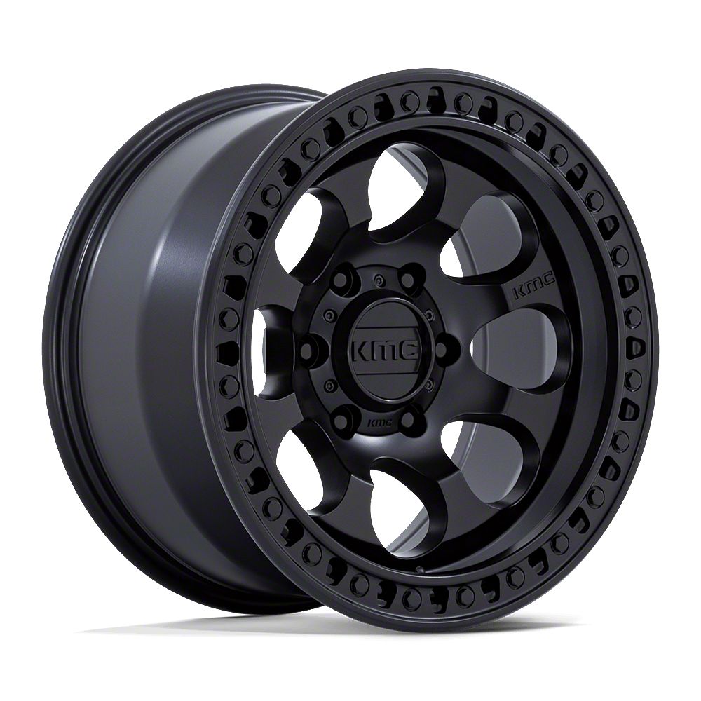 KMC Bronco Riot SBL Satin Black 6-Lug Wheel; 18x9; 18mm Offset ...