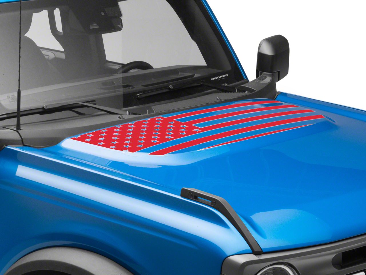 SEC10 Bronco Hood Flag Decal; Red FB29290 (21-24 Bronco, Excluding ...