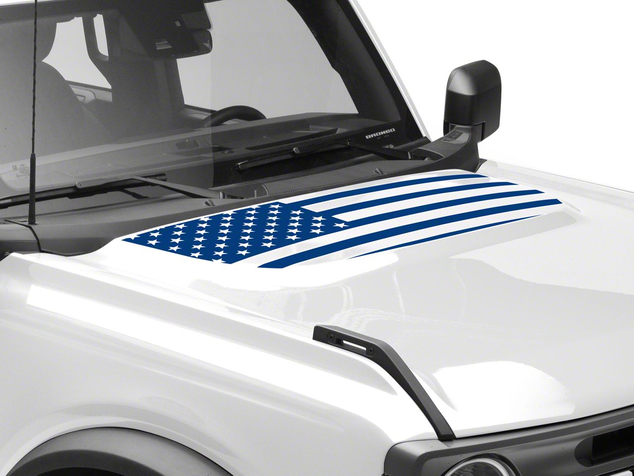 SEC10 Bronco Hood Flag Decal; Blue FB29291 (21-24 Bronco, Excluding ...