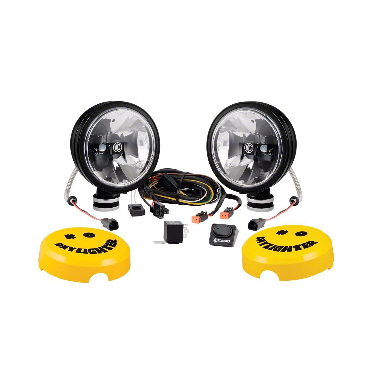 KC HiLiTES Bronco 6-Inch Black Gravity Daylight LED Round Lights ...