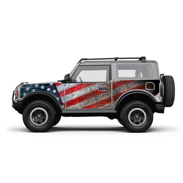 4x4 Attitude Bronco Action Shield Body Armor; USA ASUSA-FB2D (21-24 ...