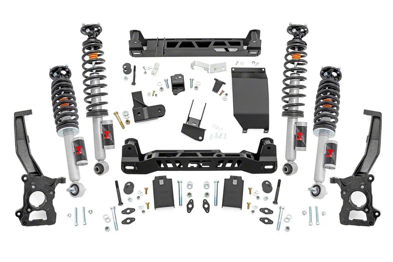 Rough Country Bronco 5-Inch Suspension Lift Kit with M1R Reservoir ...