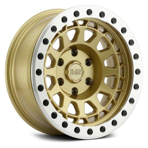 Black Rhino Bronco Primm Beadlock Matte Gold with Machined Ring 6-Lug ...