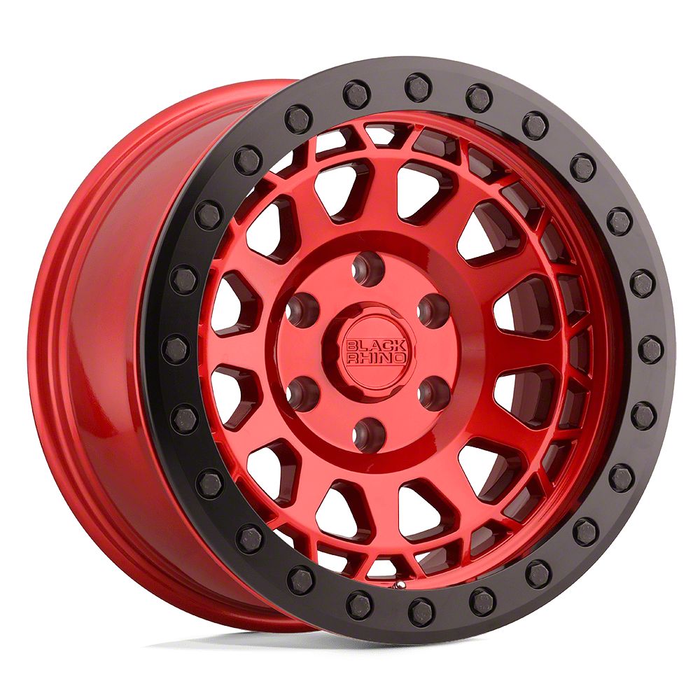 Black Rhino Bronco Primm Beadlock Candy Red with Black Bolts 6-Lug ...