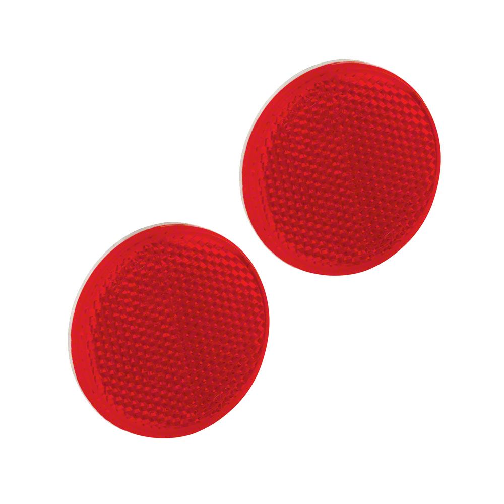 Bronco Round Reflective Tape; 2-3/16-Inch Adhesive Mount Red - Free ...