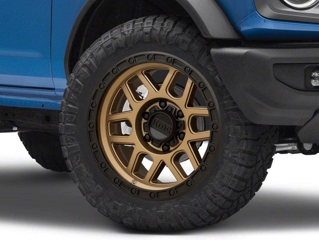 KMC Bronco Mesa Matte Bronze with Black Lip 6-Lug Wheel; 20x9; 18mm ...