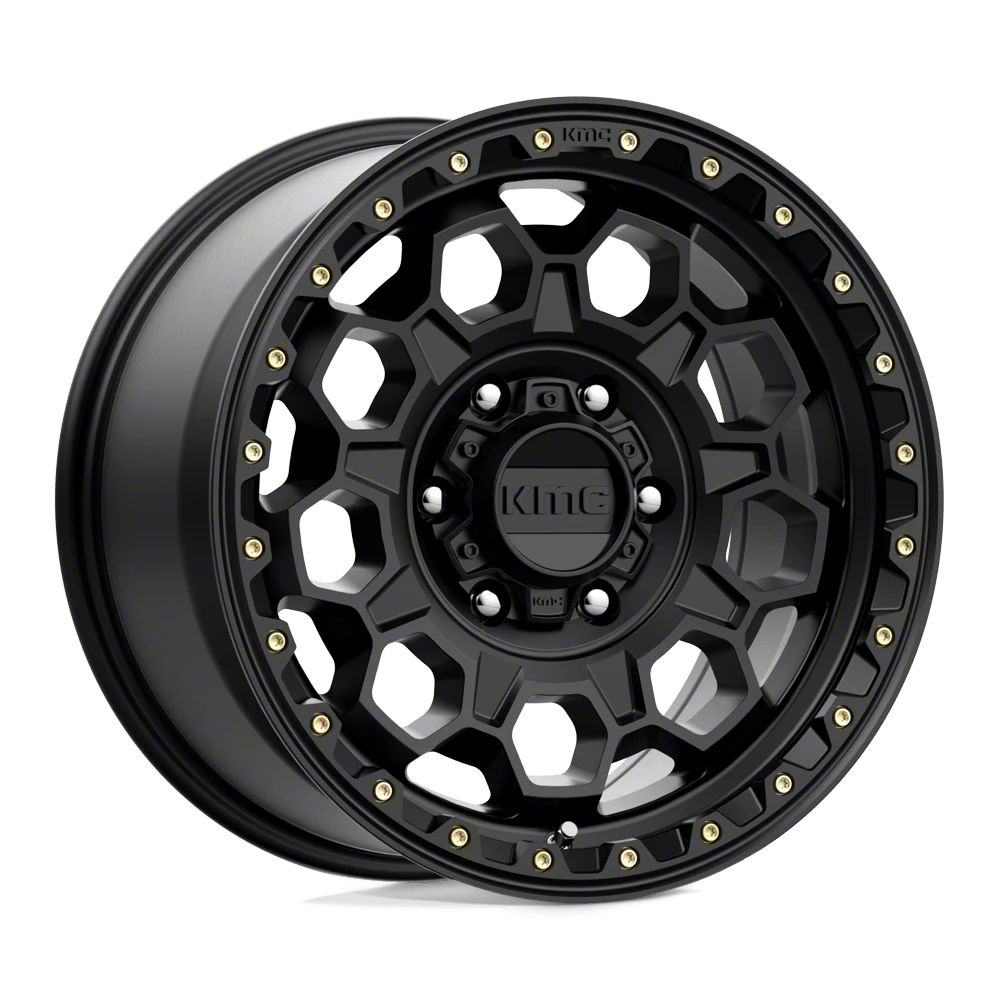 KMC Bronco Trek Satin Black 6-Lug Wheel; 17x9; 18mm Offset ...