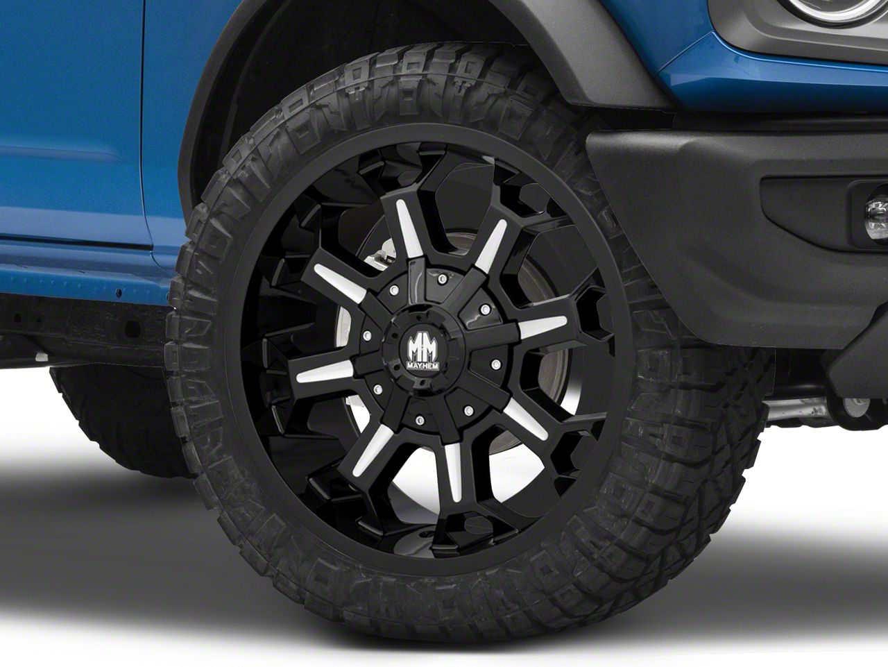 Moto Metal Bronco Combat Gloss Black Milled 6-Lug Wheel; 24x12; -44mm ...