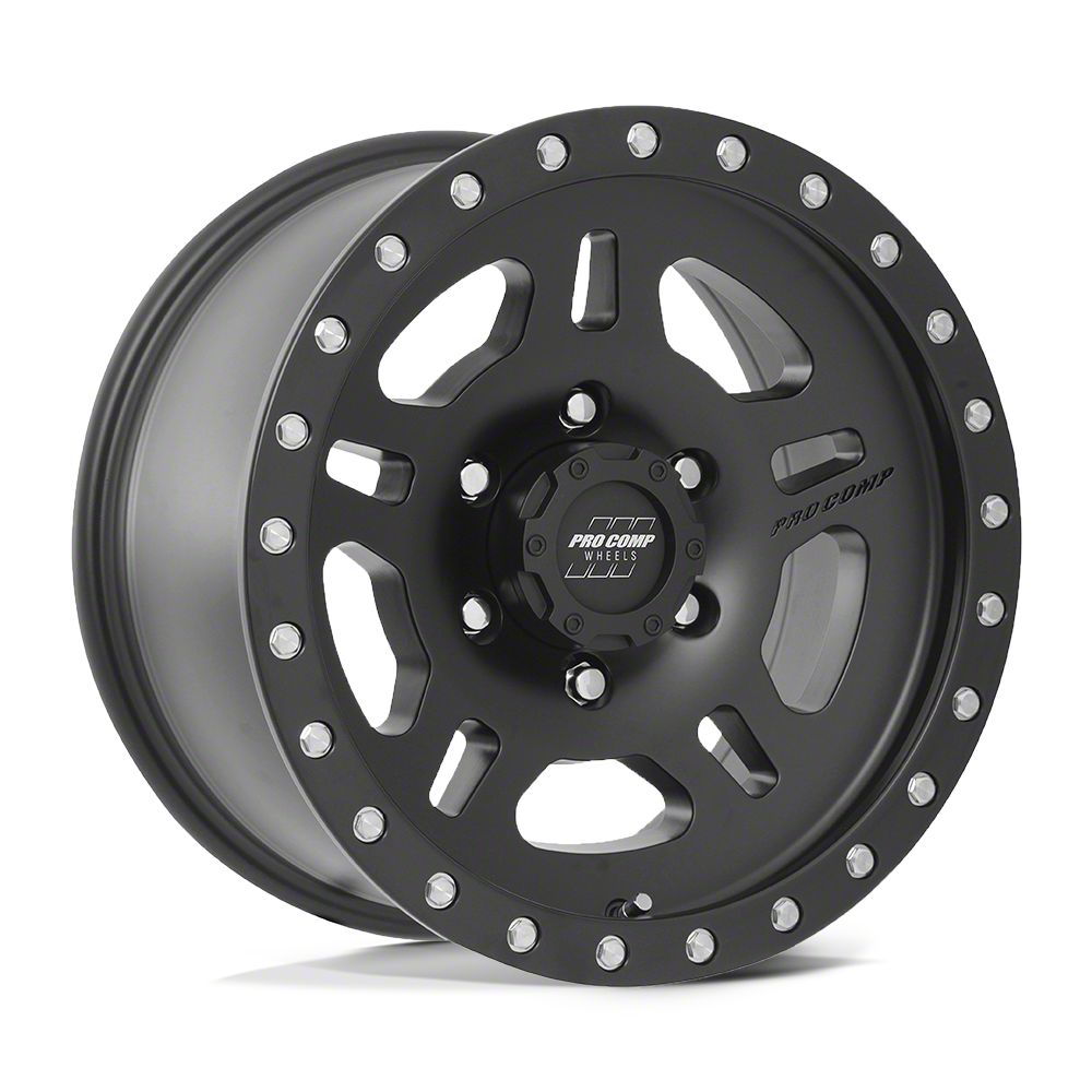 Pro Comp Wheels Bronco La PAZ Satin Black 6-Lug Wheel; 16x8; 0mm Offset ...
