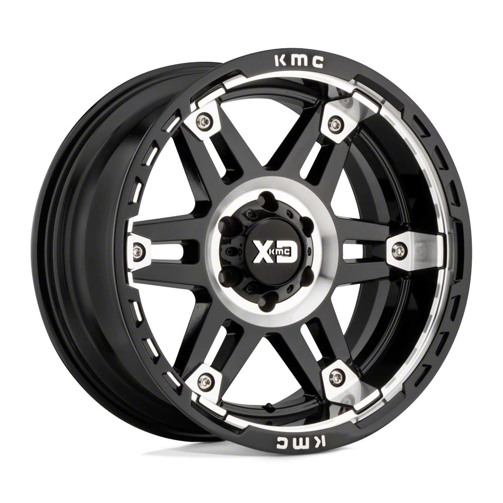 XD Bronco Spy II Gloss Black Machined 6-Lug Wheel; 20x9; 18mm Offset ...