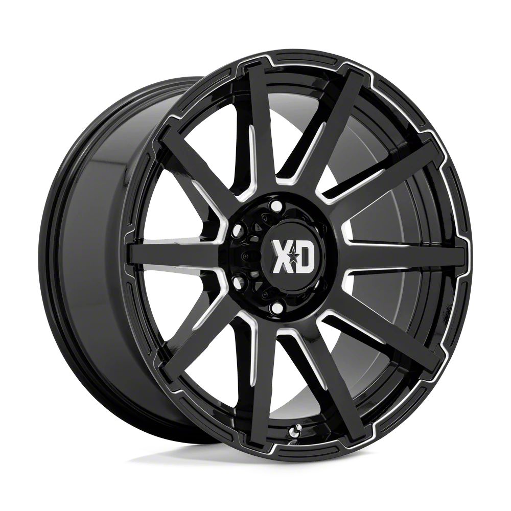 XD Bronco Outbreak Gloss Black Milled 6-Lug Wheel; 20x10; 12mm Offset ...