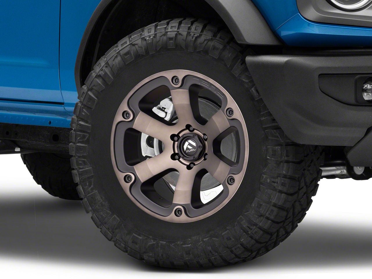 Fuel Wheels Bronco Beast Matte Black Machined with Dark Tint 6-Lug ...