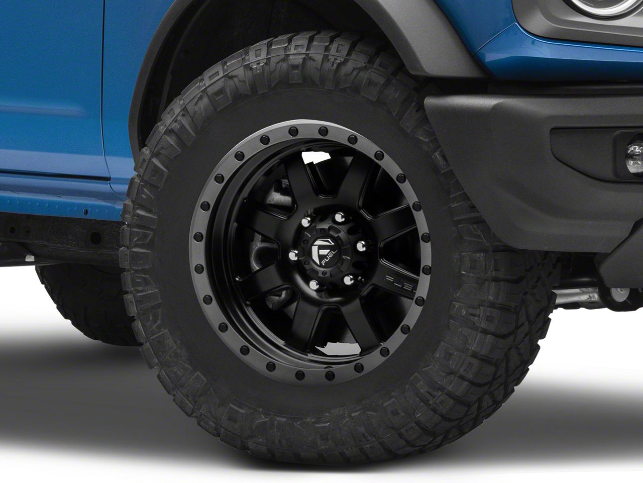 Fuel Wheels Bronco Trophy Matte Black with Anthracite Ring 6-Lug Wheel ...