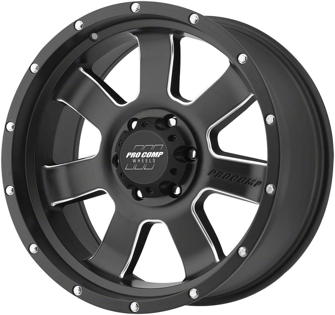 Pro Comp Wheels Bronco Inertia Satin Black Milled 6-Lug Wheel; 20x9 ...