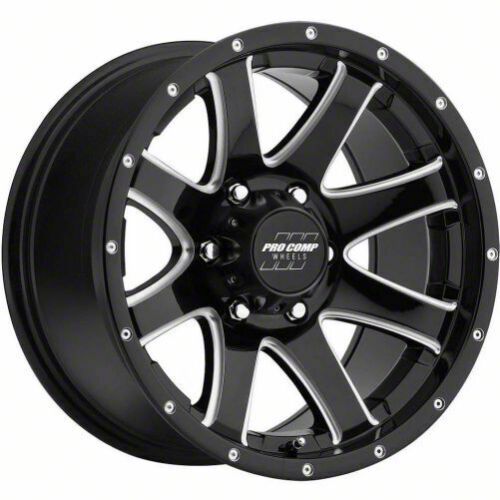 Pro Comp Wheels Silverado 1500 Patriot Gloss Black Milled 6-Lug Wheel ...