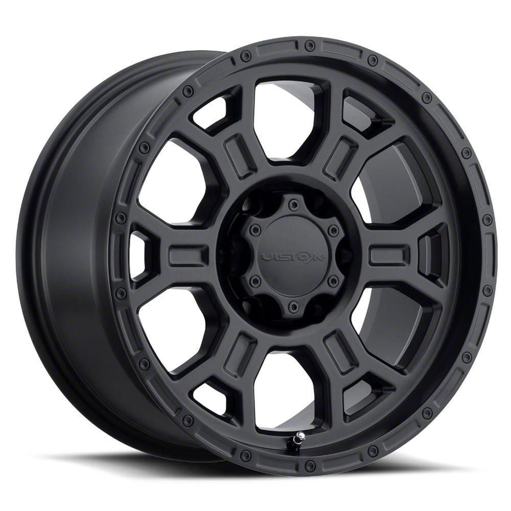Vision Off-Road Bronco 372 Raptor Matte Black 6-Lug Wheel; 18x9.5 ...