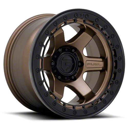 Fuel Wheels Bronco Block Beadlock Matte Bronze 6-Lug Wheel; 17x9; -15mm ...