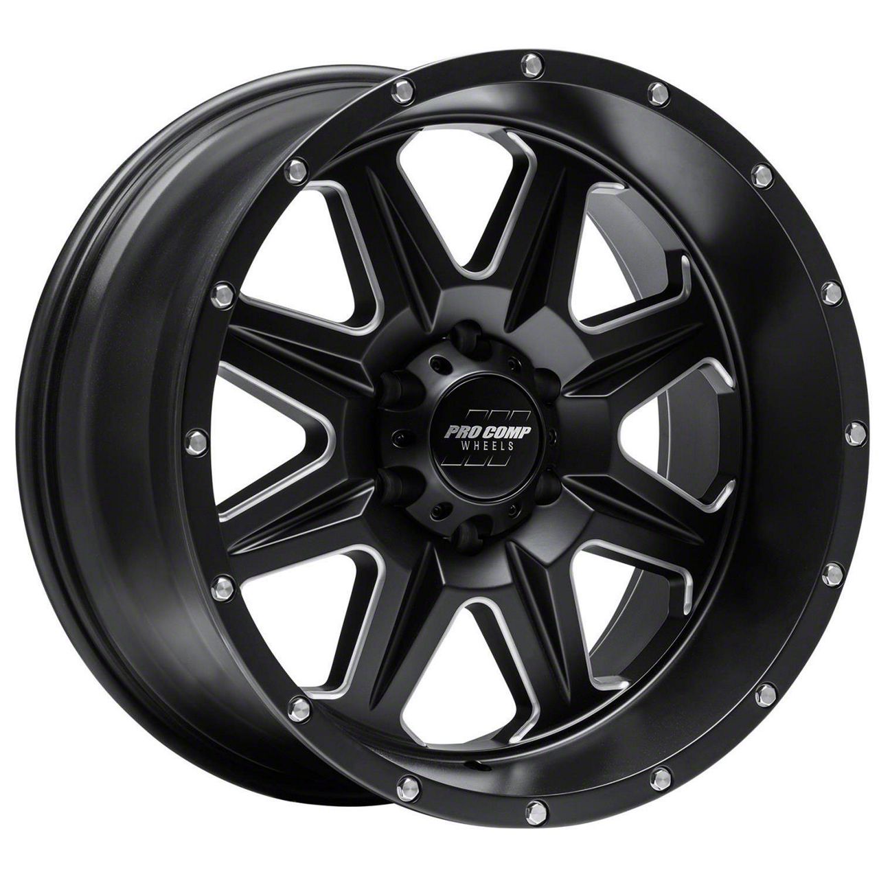 Pro Comp Wheels Toyota 4-Runner 63 Series Recon Satin Black Milled 6 ...