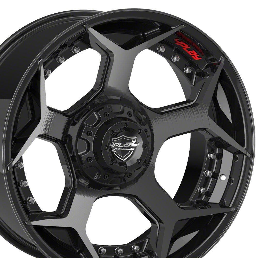 4Play Bronco 4P50 Brushed Black 6-Lug Wheel; 20x10; -18mm Offset 4P50 ...