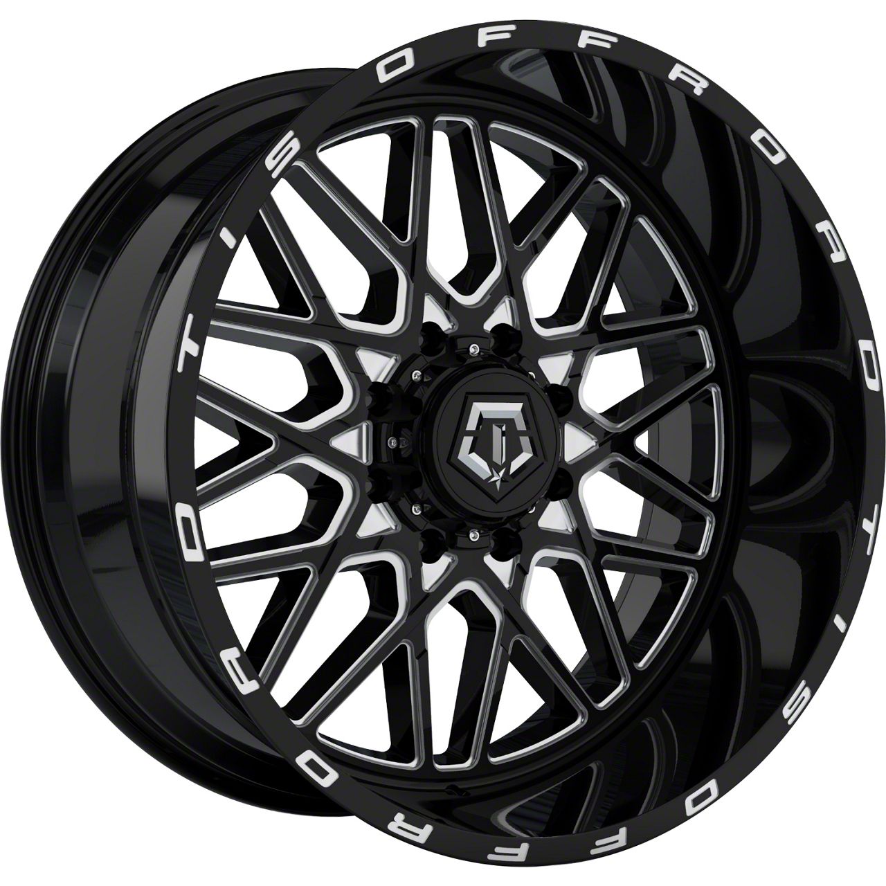 TIS F-150 548BM Gloss Black Milled 6-Lug Wheel; 22x12; -44mm Offset ...