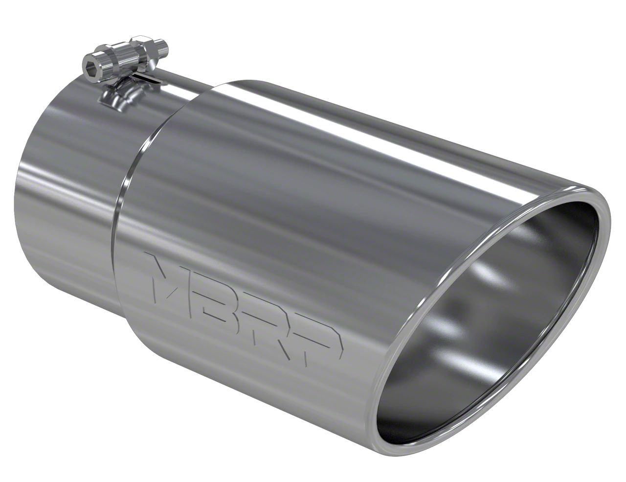 MBRP Jeep Gladiator 6-Inch Polished Angled Rolled End Exhaust Tip; 5 ...