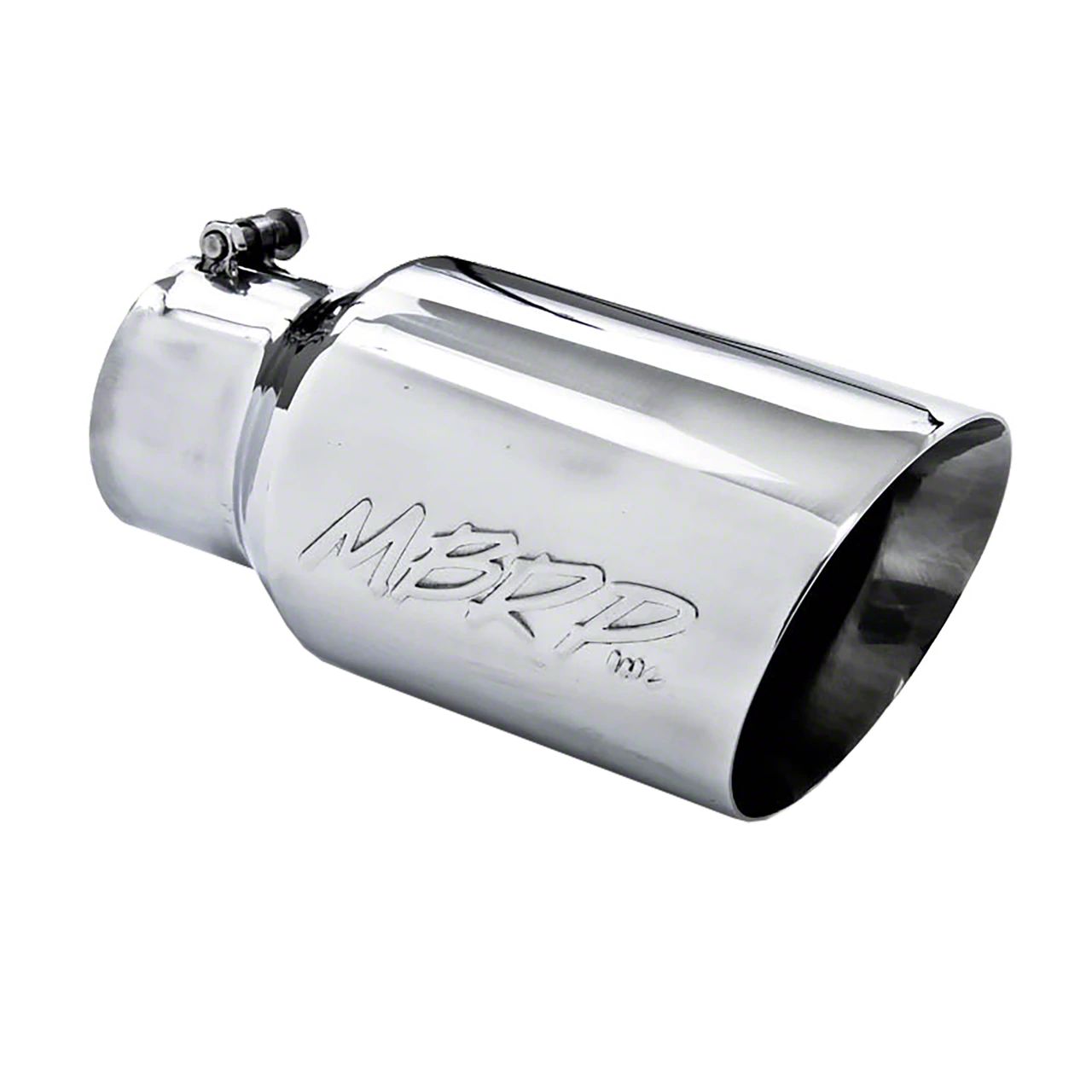 MBRP Tacoma 6-Inch Polished Dual Wall Angled Exhaust Tip; 4-Inch ...