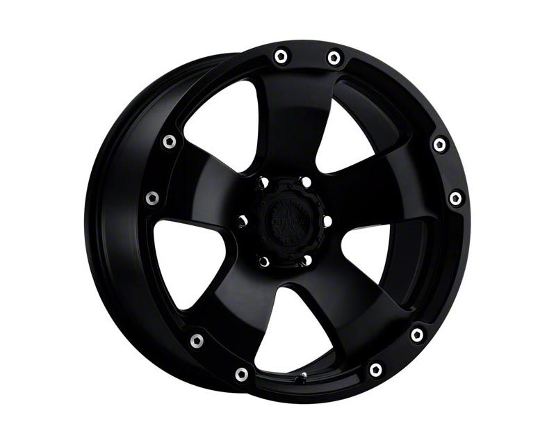 American Outlaw Wheels Tacoma Bootlegger Satin Black 6-Lug Wheel; 17x8 ...