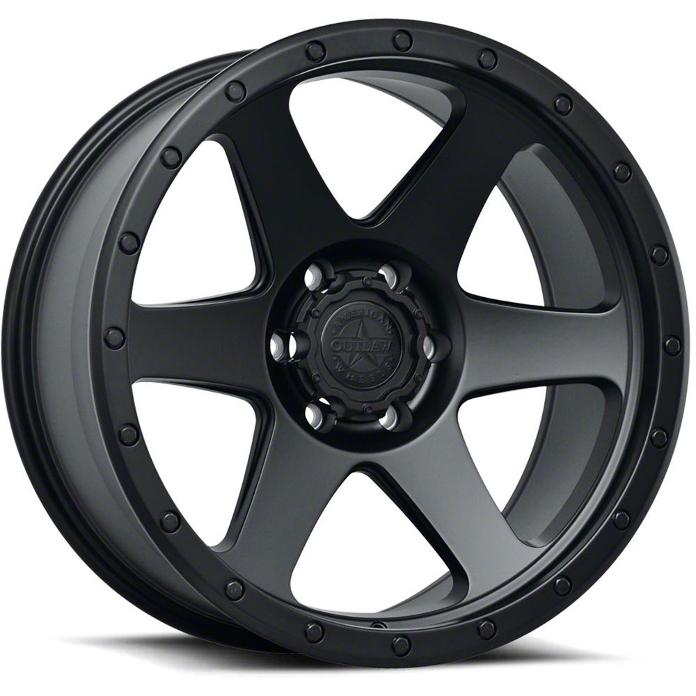 American Outlaw Wheels Toyota 4-Runner Sidewinder Satin Black 6-Lug ...