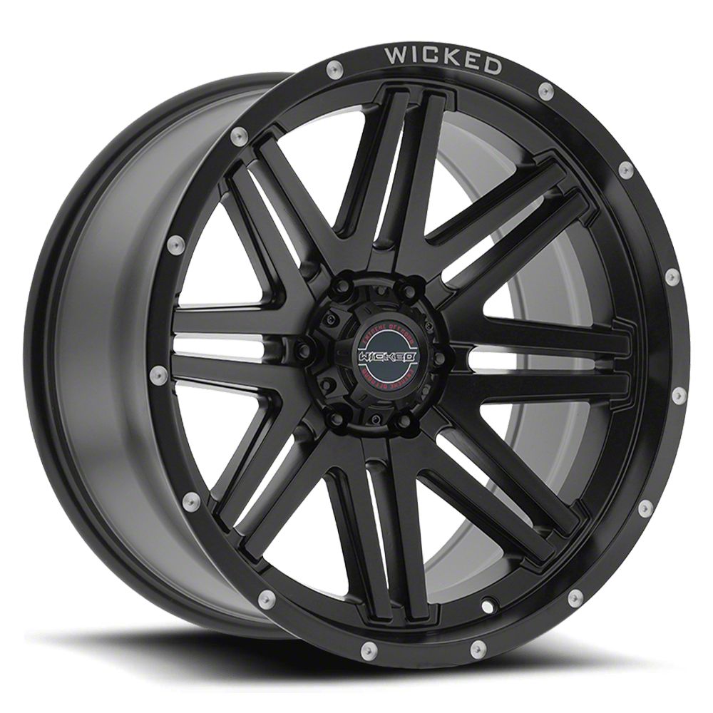 Wicked Offroad Toyota 4-Runner W901 Satin Black Milled 6-Lug Wheel ...