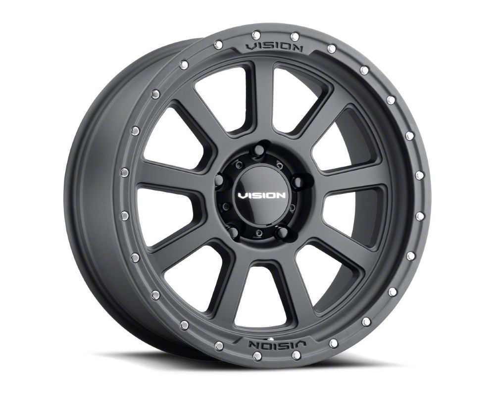 Vision Off-Road Toyota 4-Runner 350 Ojos Satin Black 6-Lug Wheel; 17x9 ...