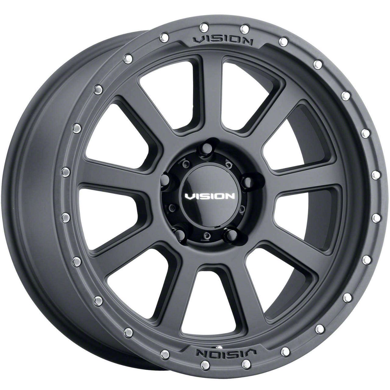 Vision Off-Road Silverado 1500 350 Ojos Satin Black 6-Lug Wheel; 17x9 ...
