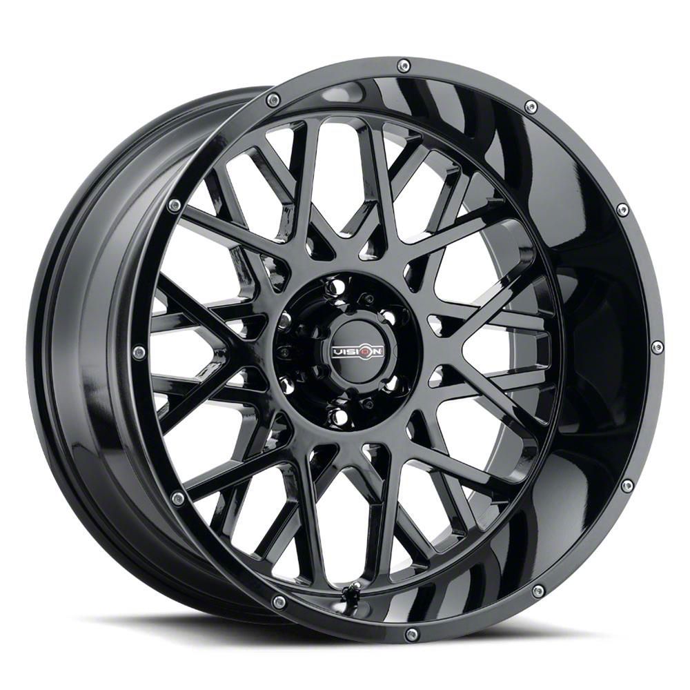 Vision Off-Road Tacoma 412 Rocker Gloss Black 6-Lug Wheel; 18x9; -12mm ...