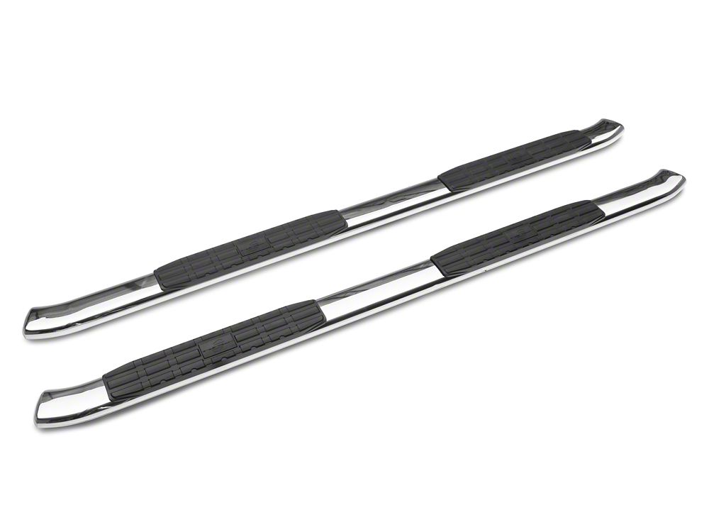 Barricade 5-Inch Oval Bent End Side Step Bars; Stainless Steel (15-22 ...