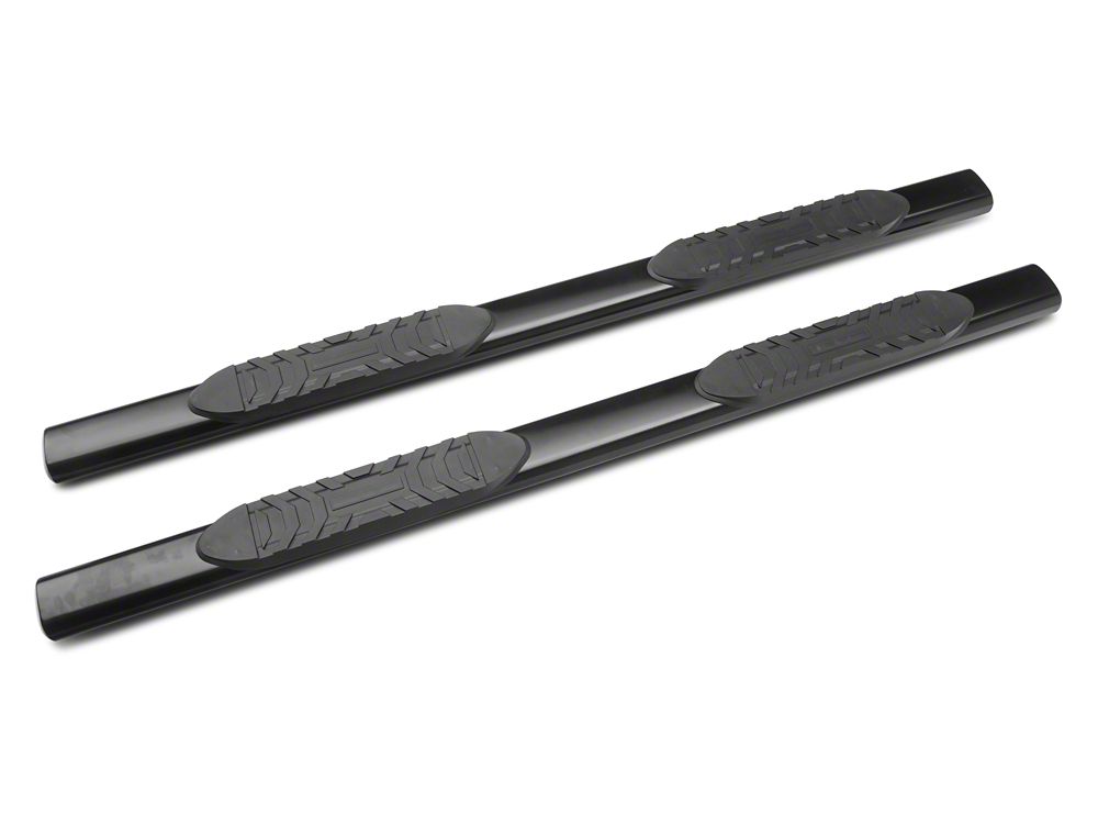 Barricade 5-Inch Oval Straight End Side Step Bars; Black (15-22 Canyon ...