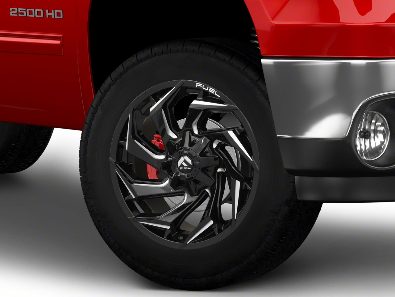 Fuel Wheels RAM 1500 Reaction Gloss Black Milled 8-Lug Wheel; 20x9 ...