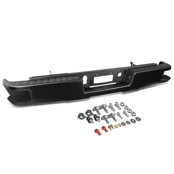 Silverado 1500 Step Rear Bumper; Black (14-19 Silverado 1500) - Free ...