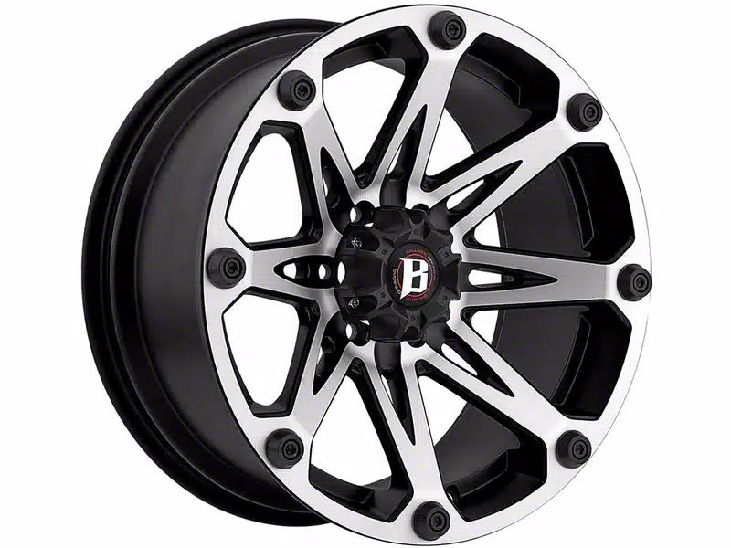 Ballistic RAM 1500 Jester Flat Black Machined 8-Lug Wheel; 20x9; -12mm ...