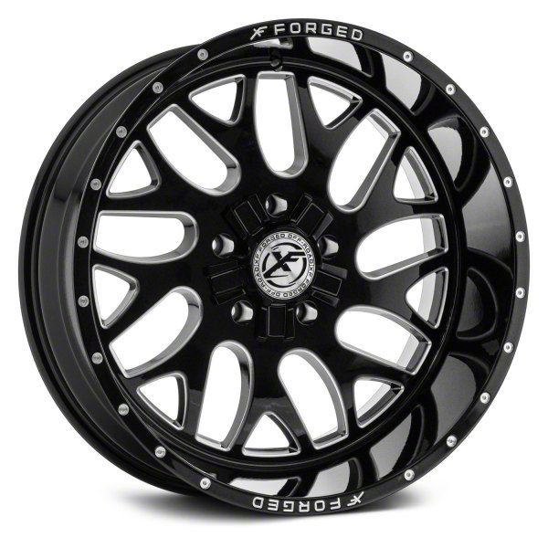 XFX Flow Silverado 2500 XFX-301 Gloss Black Milled 8-Lug Wheel; 22x12; -44mm Offset XFX ...