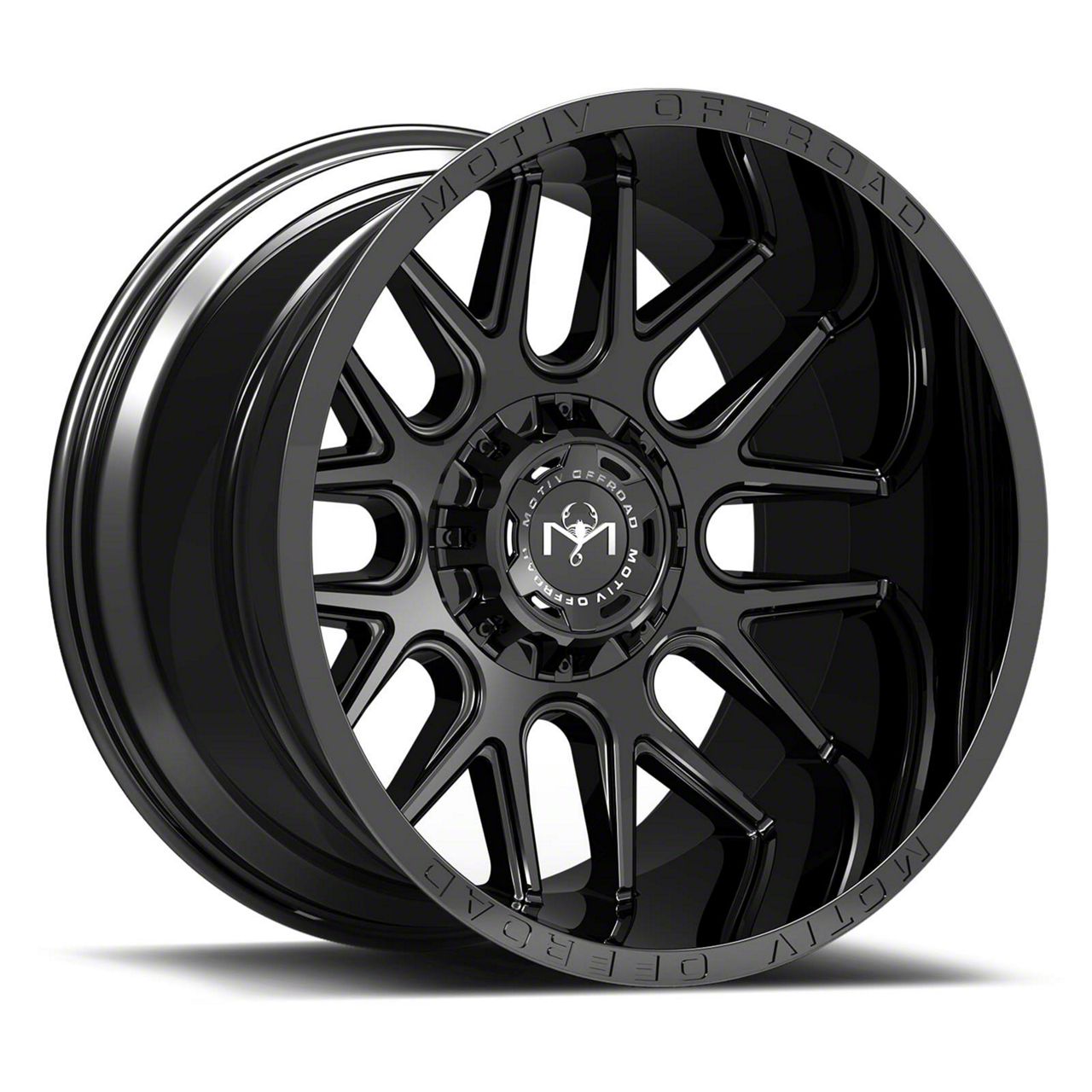 Motiv Offroad Sierra 3500 Magnus Gloss Black 8-Lug Wheel; 18x9; 18mm ...