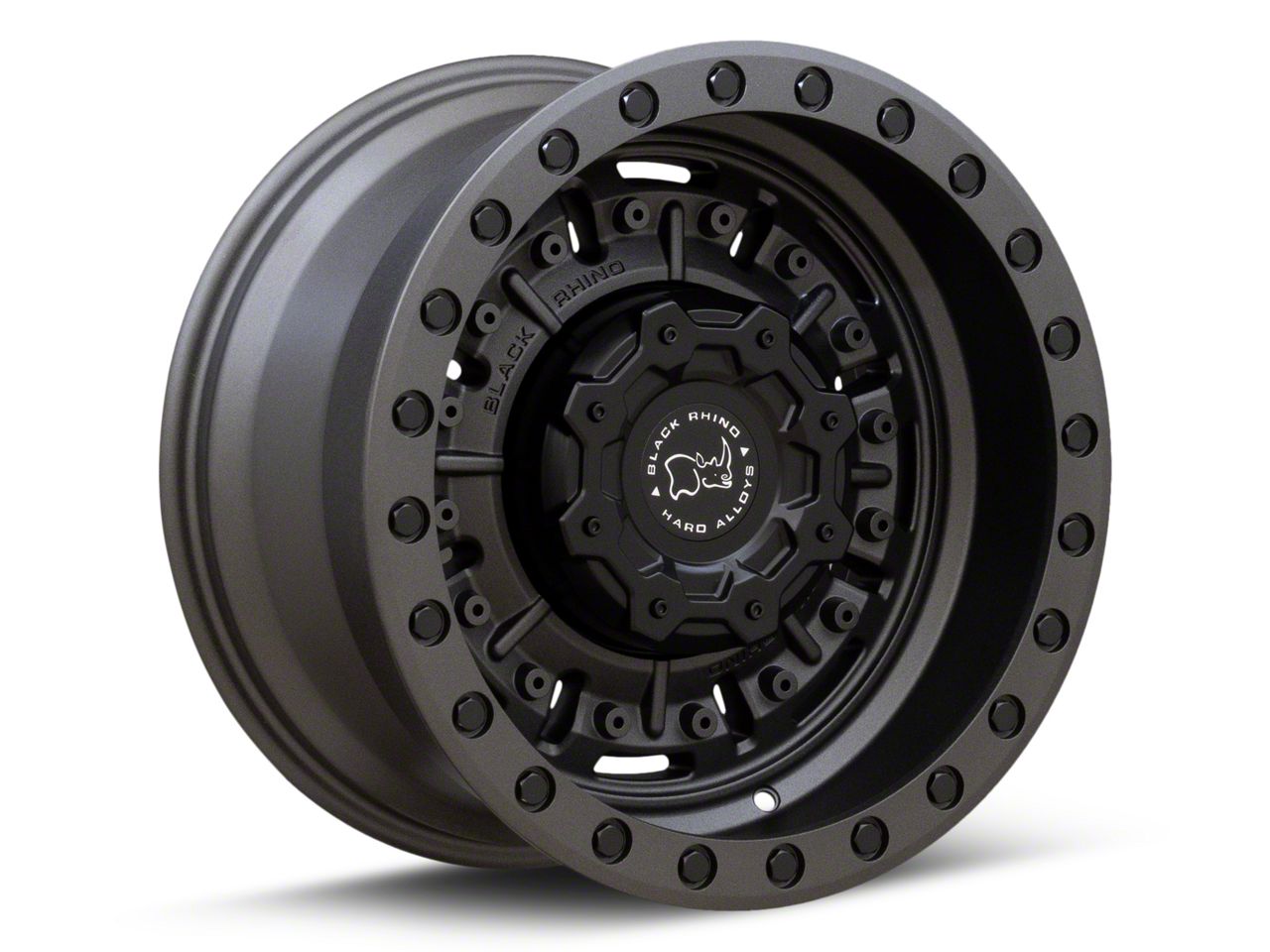 Black Rhino RAM 2500 Abrams Textured Matte Gunmetal 8-Lug Wheel; 17x9.5 ...