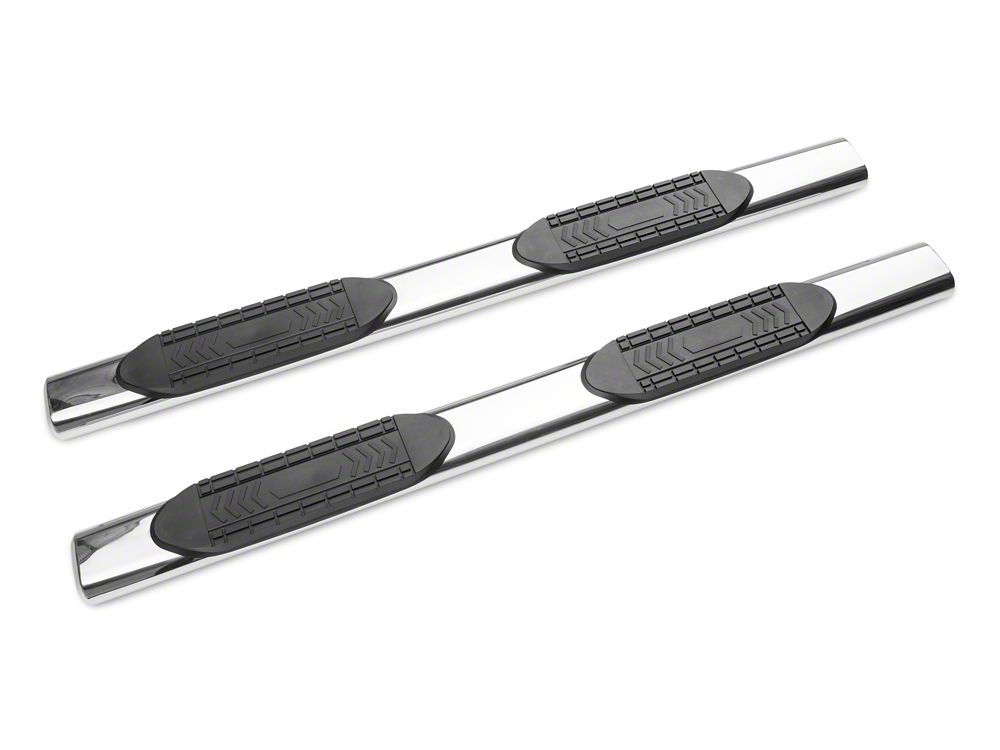 RedRock 6-Inch Oval Straight End Side Step Bars; Stainless Steel (20-25 ...