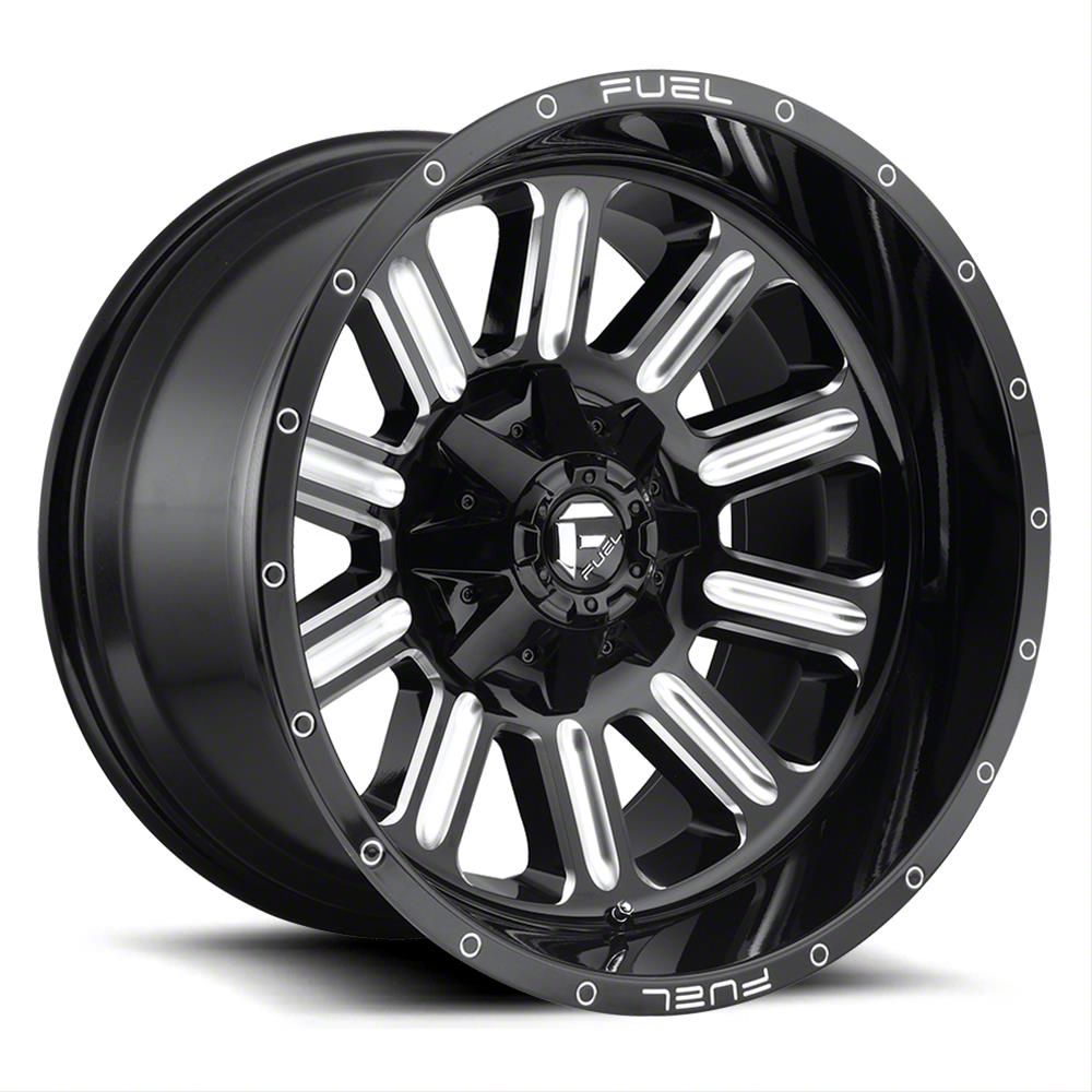 Fuel Wheels Silverado 3500 Hardline Gloss Black Milled 8-Lug Wheel ...