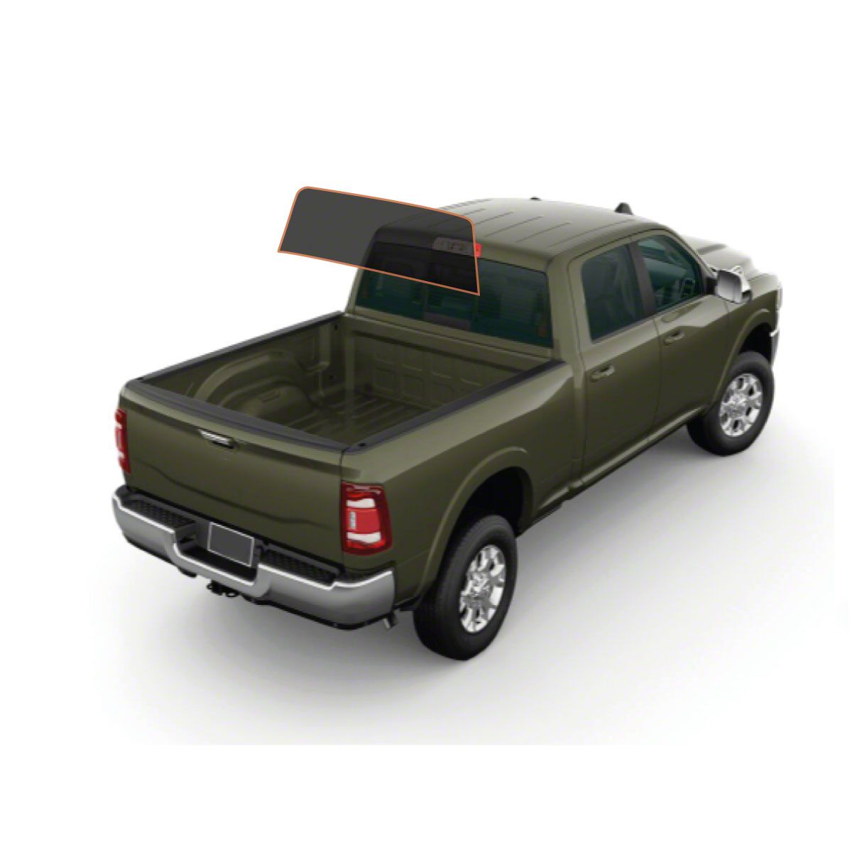 MotoShield Pro RAM 2500 Solid Rear Windshield Tint; 5% RAM2500-1021-ST ...
